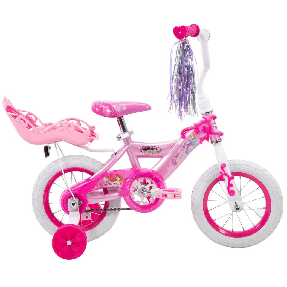 Huffy Disney Princess Girl Kids Bike 3-5 Years 12" Girl Doll Seat ...