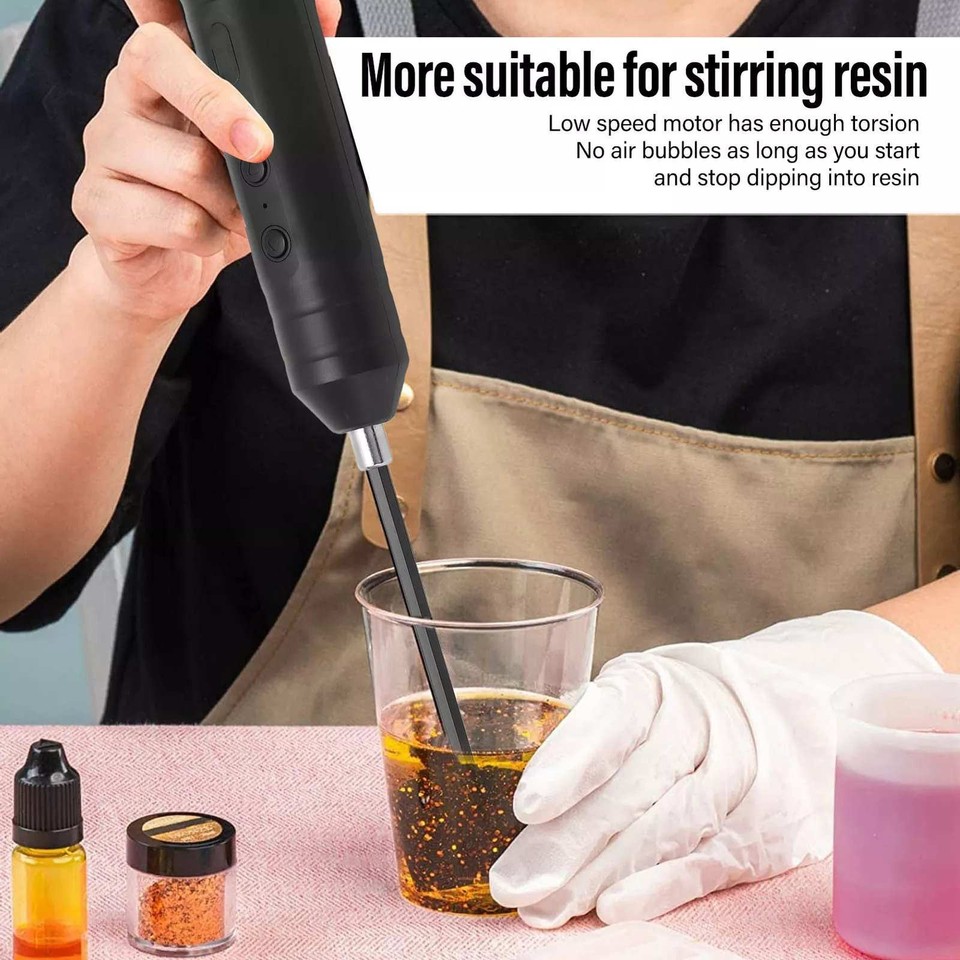 New Epoxy Resin Mixer Rechargeable Powerful Slow Motor Electric Stirrer ...