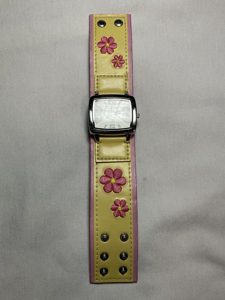 Marcel Drucker Quartz Tonneau Watch Wide Floral Cuff Strap Women Girls ...