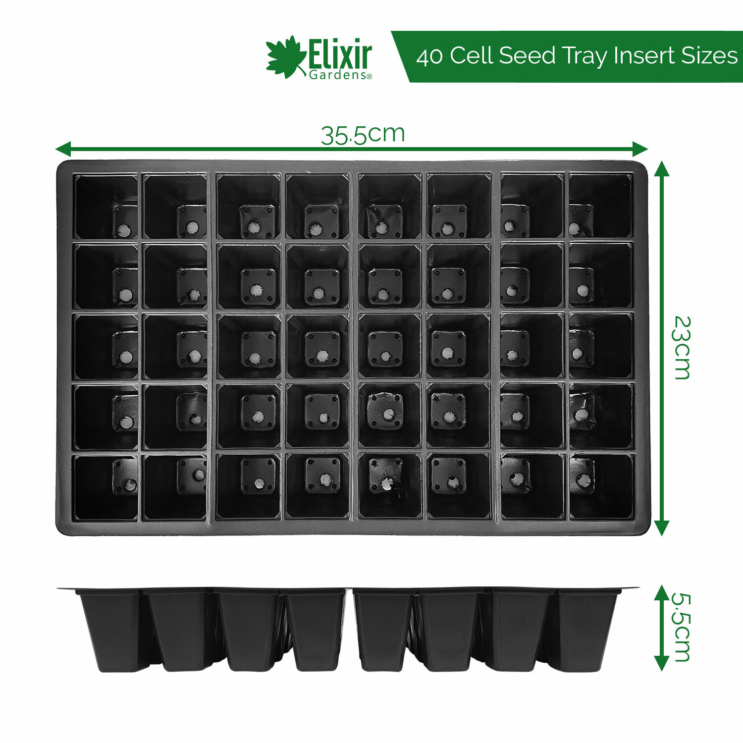 25 x 40 Cell Bedding Plant Pack Tray Inserts for Full Size Seed Trays ...