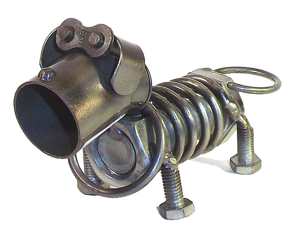 Spring Dog Hand Crafted Recycled Metal Art Sculpture Figurine | eBay