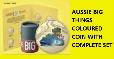 2023 AUSSIE BIG THINGS $1 Giant Murray Cod NEW COLOURED COIN+ BONUS ...