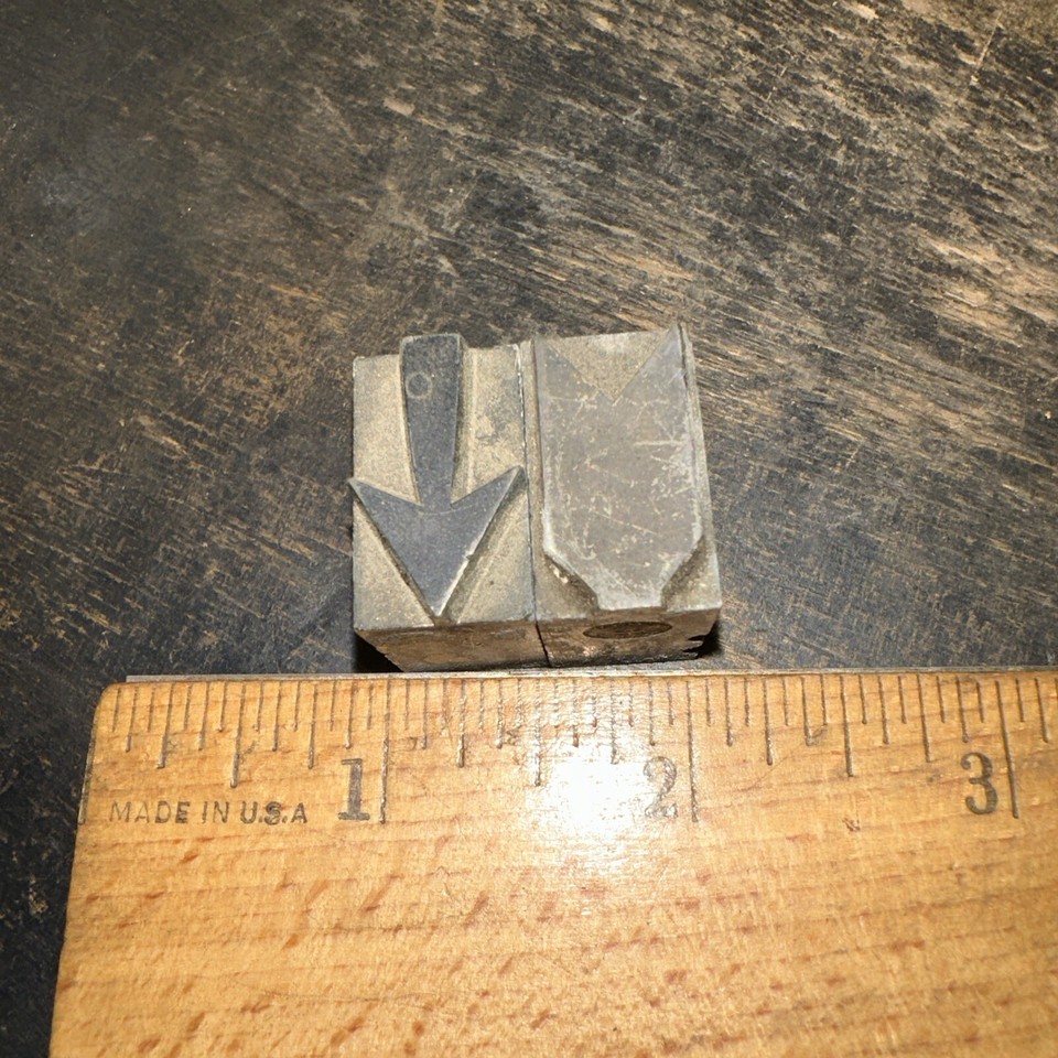 Lead Print Block “ Pointing Arrow “ | eBay