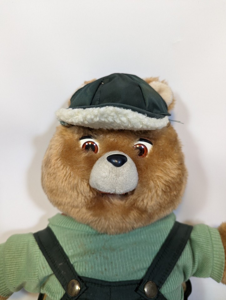 1985 Teddy Ruxpin with green outift uncle grumpy tape clothes Vtg toy ...