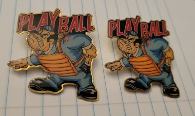 Two Baseball Umpire Play Ball Pin - Great Colors BRAND NEW | eBay