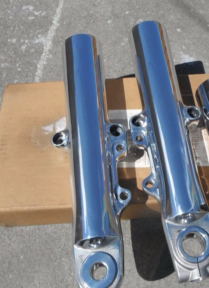 Harley lower legs front forks sliders&cowbellsFLH/FLT FLHR POLISHED ...