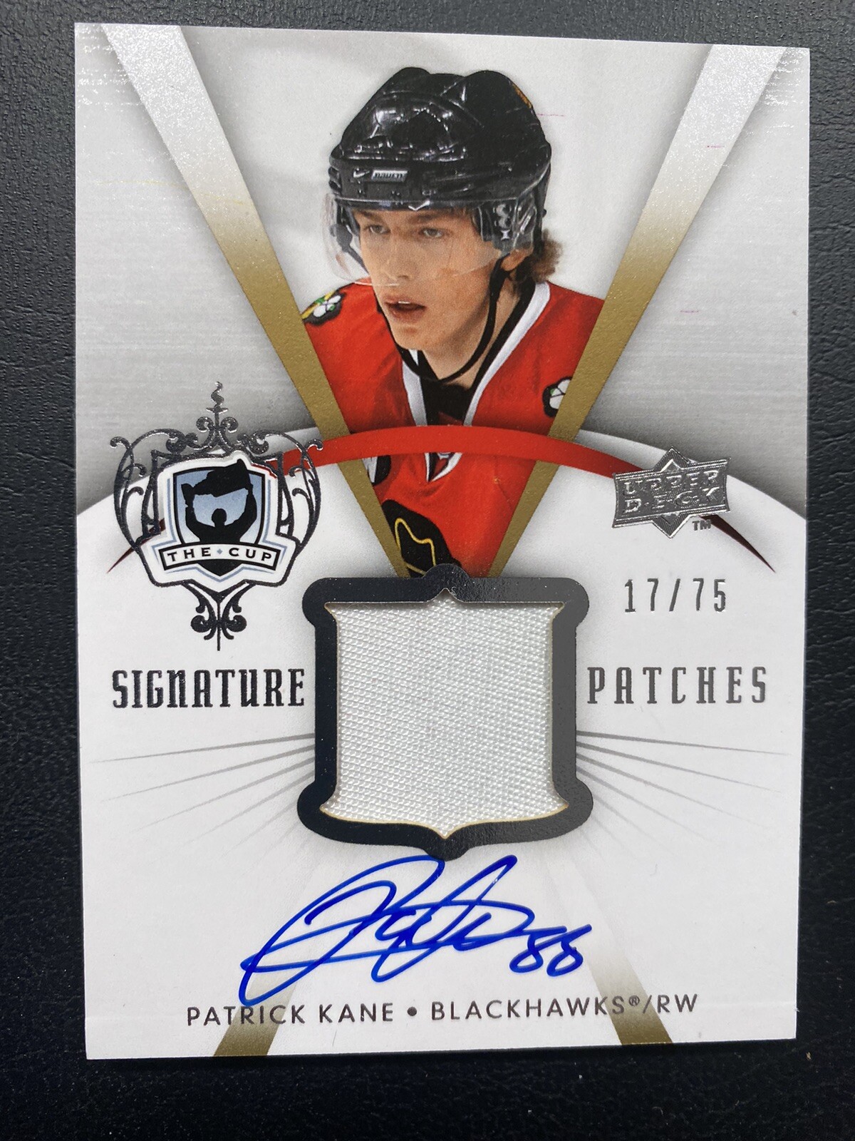 2007-08 THE CUP PATRICK KANE SIGNATURE PATCHES ROOKIE AUTO! /75 ! RED ...