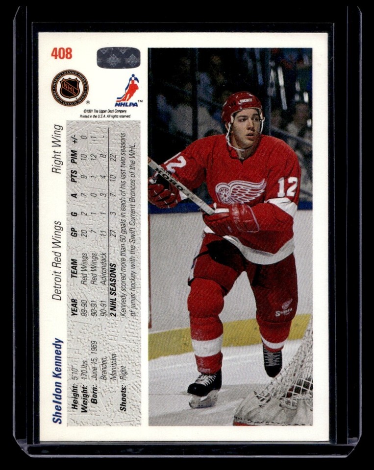 1991 Upper Deck #408 Signed Sheldon Kennedy Trading Card-Dan Fox ...
