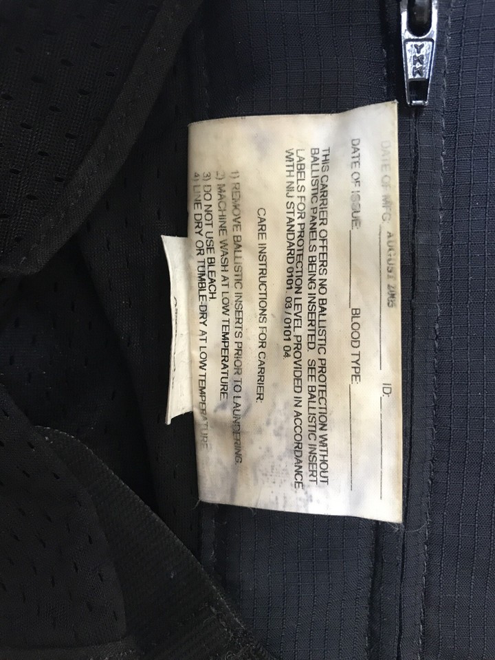 ABA XTREME Body Armor Bullet Proof Vest 34AS / Small | eBay