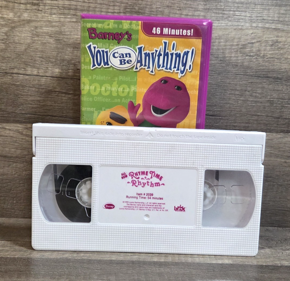 Barneys You Can Be Anything-VHS 2002-White Cassette Tape-Clamshell ...