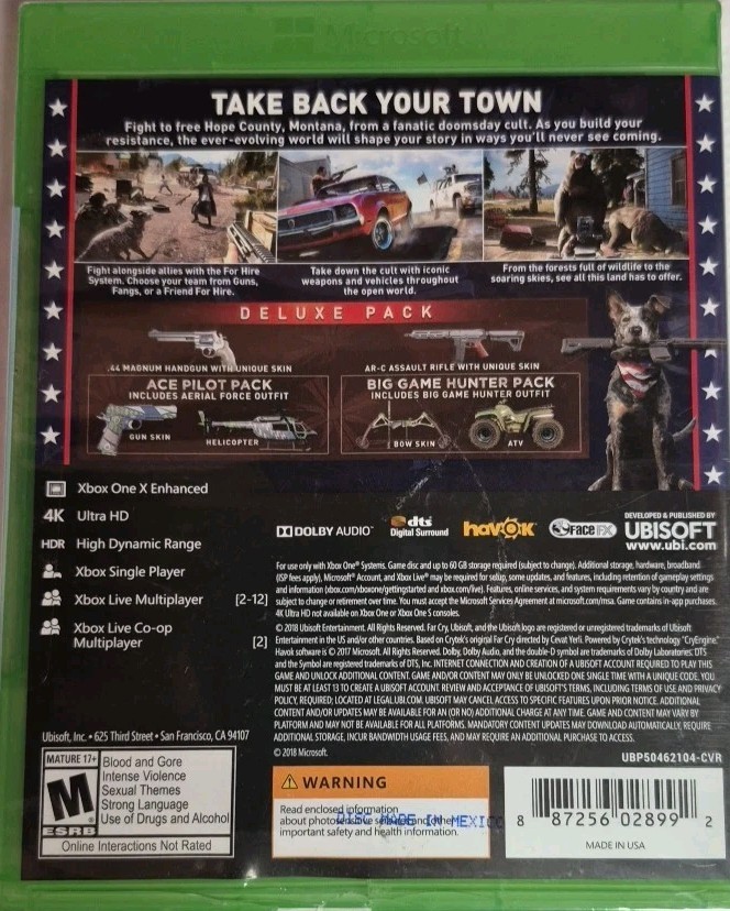 Far Cry 5: Deluxe Edition (Microsoft Xbox One, 2018) Sealed ...