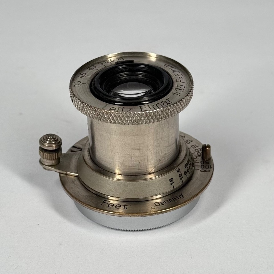 Leitz Leica Elmar 50mm f/3.5 Nickel Finish rangefinder lens NO SERIAL ...