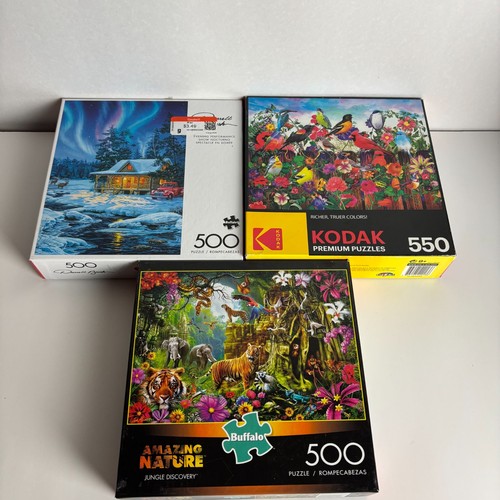 Lot of 3 Assorted 500 Piece Puzzles | eBay