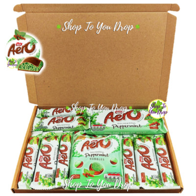 LARGE NESTLE AERO MINT CHOCOLATE Gift Box Personalised Hamper Birthday ...