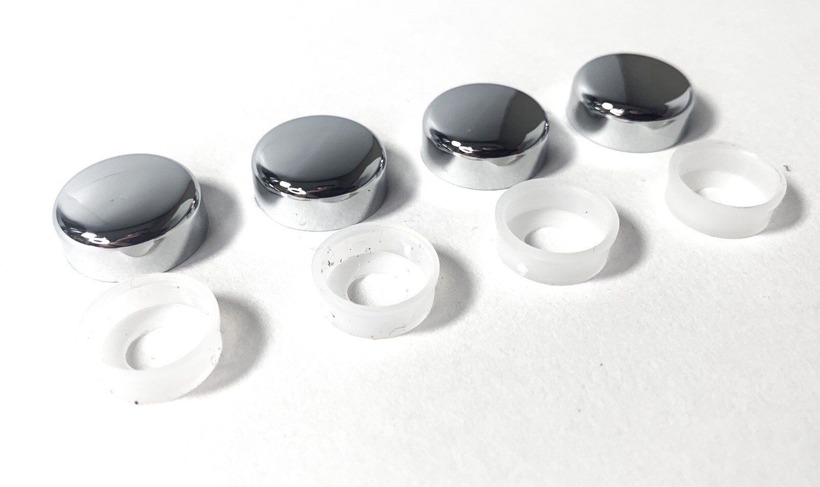 (4) Chrome License Plate Frame Screw Caps / Covers | eBay