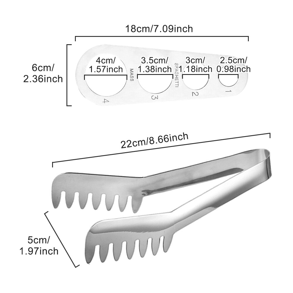 Cooking Bread Kitchen Serving Clamp Salad With Pasta Measurer Noodles ...