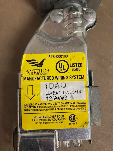 America Cable Systems 1DAO 121AWG Wiring module device 3JB-000100 as ...