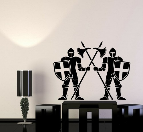 Wall Decal Knights Medieval Warrior Army Weapon Vinyl Sticker (ed2127 ...