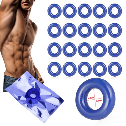 20 Pack Cock Ring Firm Silicone Stay Hard Penis Rings Men Erectile ...