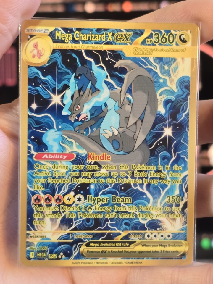 Mega Charizard X&Y Ex Pokémon Novelty Card Gold *SEE DESC* Set of 2 | eBay