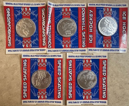 Lot of 5 General Mills 1998 Olympics Commemorative Coins | eBay
