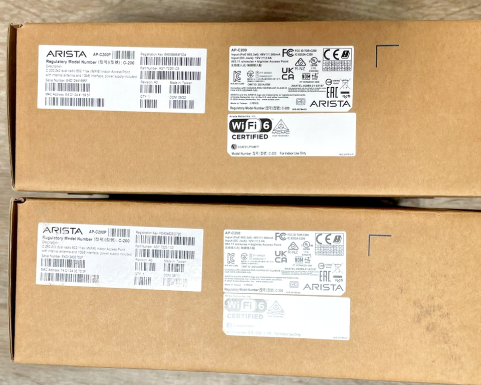 ARISTA --- AP-C200P --DUAL RADIO 802.11 A2 -- LOT OF 2 -- BRAND NEW ...