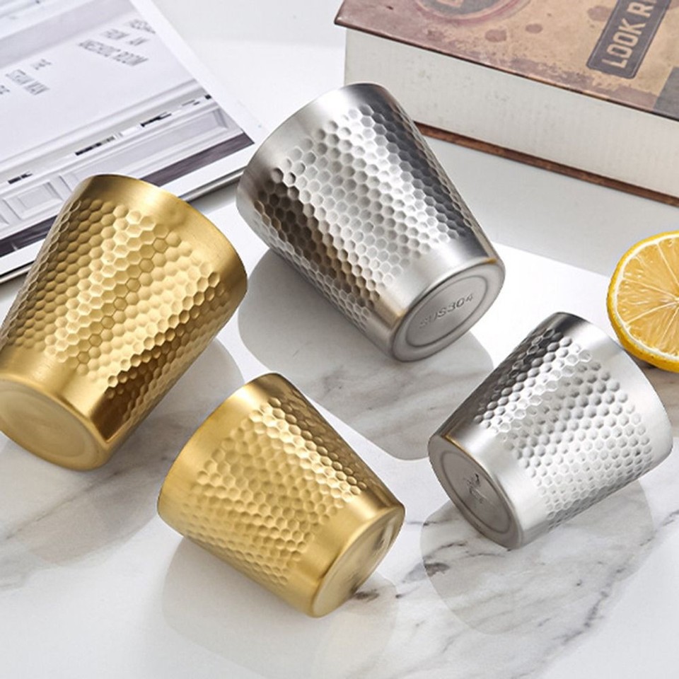 Keep Cold Double-Wall Beer Cups Stainless Steel Milk Mugs Bar | eBay ...