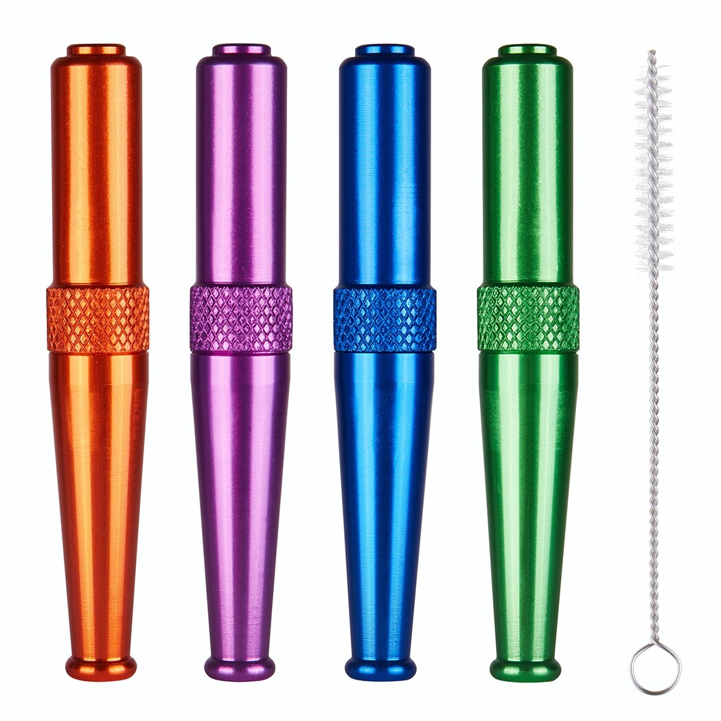 4Pack Sneak a Toke Metal Bullet Tobacco Smoking 3" One Hitter Pipe ...