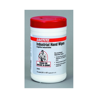 Loctite Sf 7617 Industrial Hand Cleaner Wipes, 75 Sheets, Pail - 6 per ...