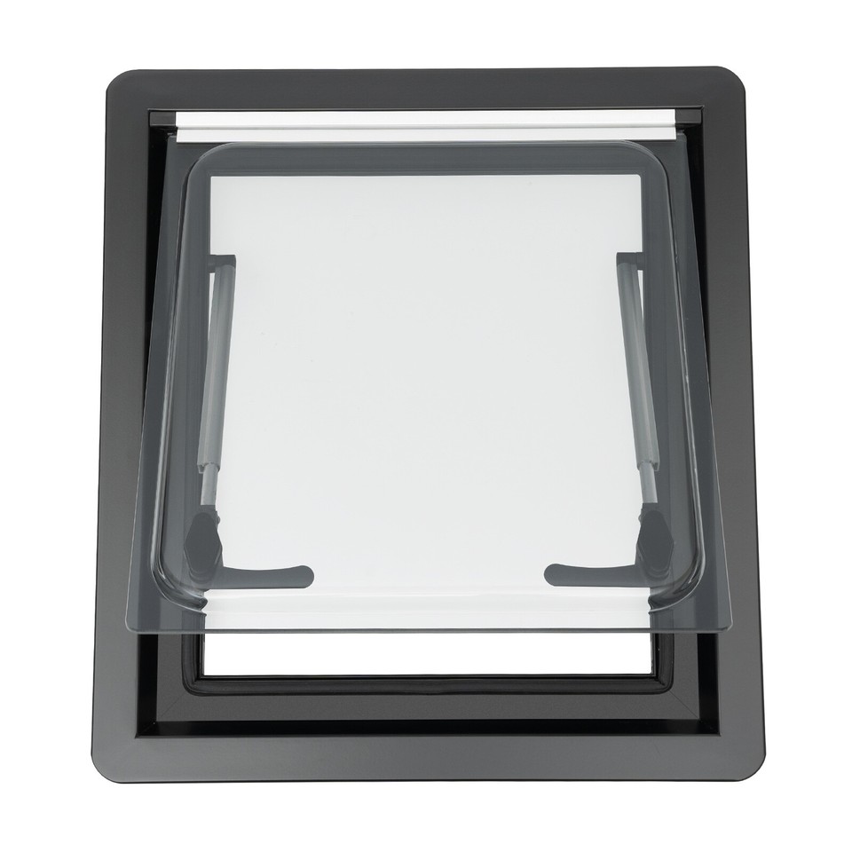 RV Caravan Hinged Push Out Window Hatch Vent Skylight 450*500mm w/Blind ...