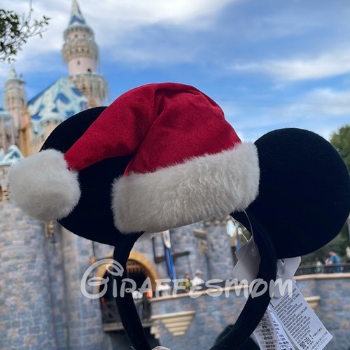 Disney Parks Mickey Santa Hat Minnie Ears Headband Christmas Holiday ...