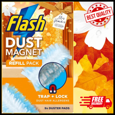 Flash Duster Dust Magnet Trap & Lock Away Dust, Dirt 9 pack REFILLS ...