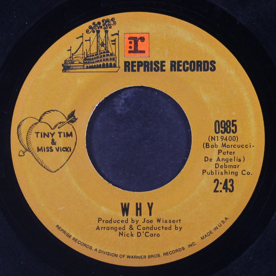 TINY TIM & MISS VICKI: why / the spaceship song REPRISE 7" Single 45 ...