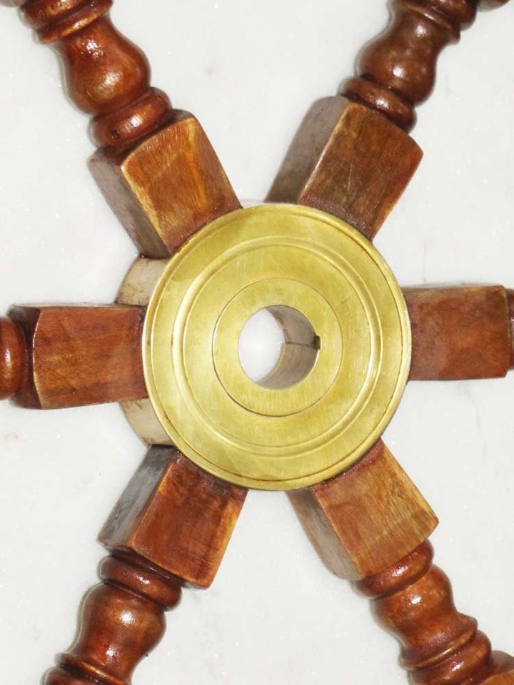 Nautical Decoration Rudder Wall Hanging Wood Collectible Boat Ship ...