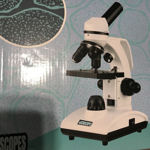 TELMU Microscope 40X-1000X Dual Cordless LED Illumination Lab Compound ...