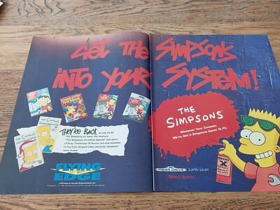 The Simpsons Sega Mega Drive Games 2 Page Ad Print Advertisement | eBay
