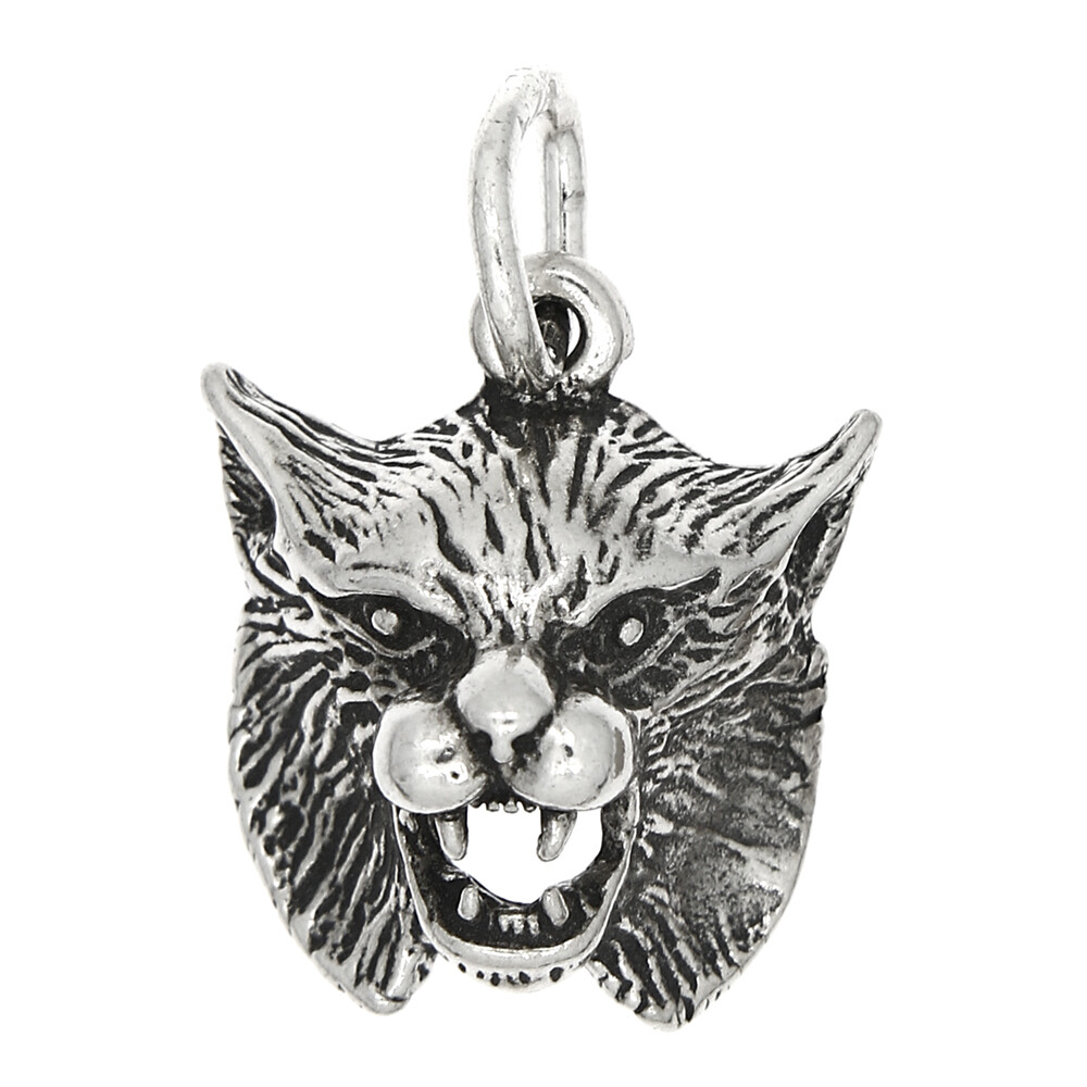 Sterling Silver Bobcat Wildcat Lynx Head Charm or Pendant | eBay