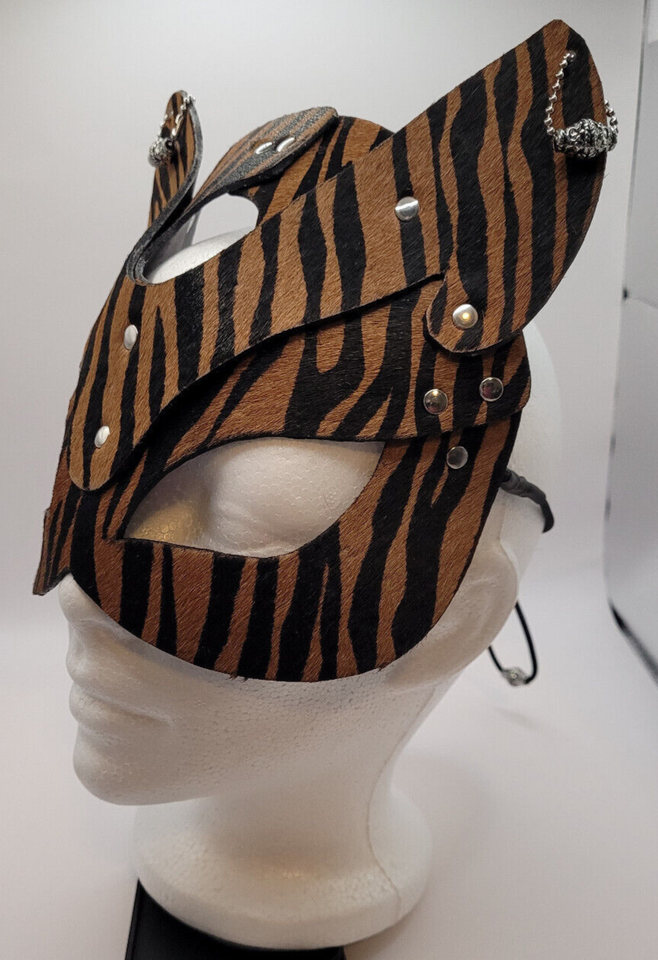 Party Animal Cosplay or Halloween Mask. Handmade Leather Wildcat Half ...