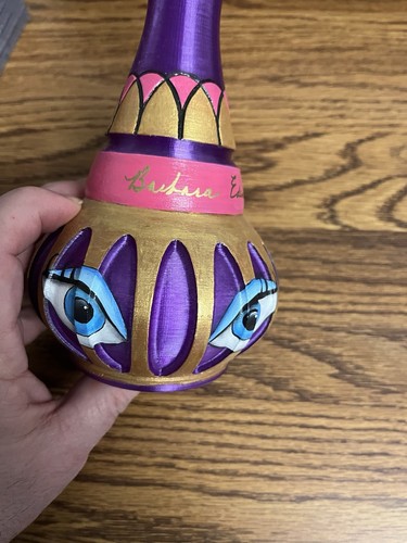 Autographed Barbara Eden Hand Painted Jeannie Bottle JSA Signed Sticker ...