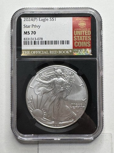 2024 (P) Silver Eagle NGC MS70 Star Privy - Exclusive Redbook Label 🔥 ...