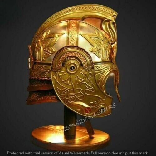 Theoden LOTR Rohan Medieval Helmet With Stand Costume | eBay