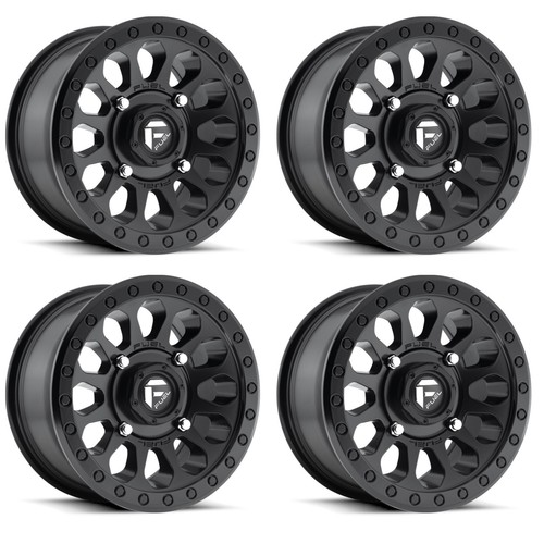 4 ATV/UTV Wheels Set 14in Fuel Vector Matte Black D579 4/156 13mm 1KXP ...