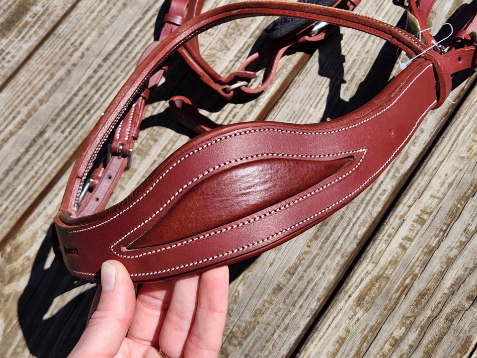 NWT Devoucoux Makila Crystal Padded Monocrown Dressage Full Double ...