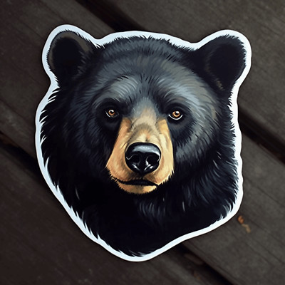 Black Bear Sticker Car Truck Window Bumper Vinyl Decal Forest Nature ...
