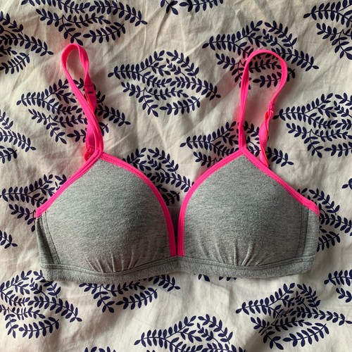 XHILARATION Target Hot Pink Light Grey T-Shirt Bra Cotton Womens Size ...