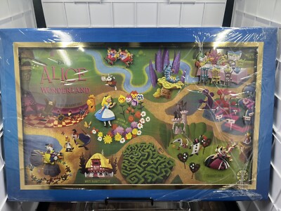D23 Expo 2024 Disney Pin Maps MOG WDI Alice In Wonderland Box Set LE ...
