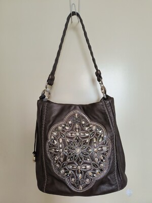 Brighton Masterpiece Collection Sequined Bucket Bag Pewter | eBay