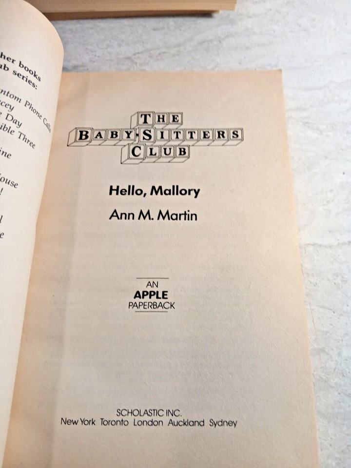 The Baby-sitters Club By Ann M. Martin. Hello Mallory #14 | eBay