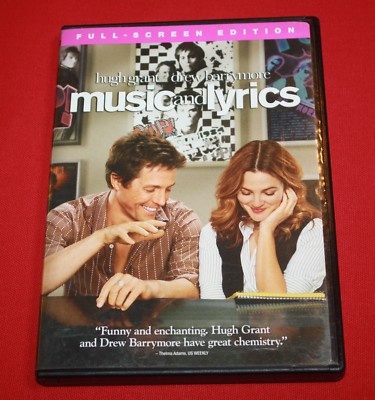 MUSIC AND LYRICS (DVD, 2007) HUGH GRANT, DREW BARRYMORE ~MOVIE + CASE ...