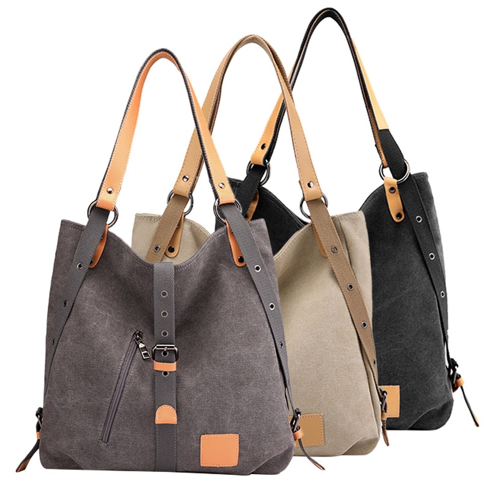 Women Lady Canvas Tote Bag Fashion Handbag Shoulder Bag Backpack ...